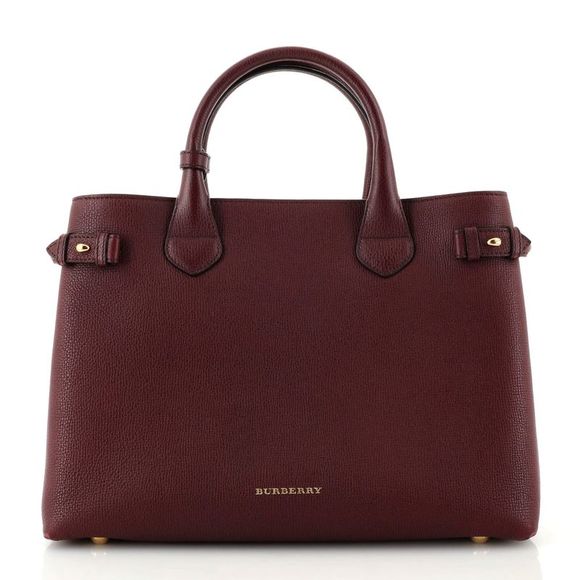 Burberry | Bags | Burberry Banner Tote Leather And House Check Canvas ...
